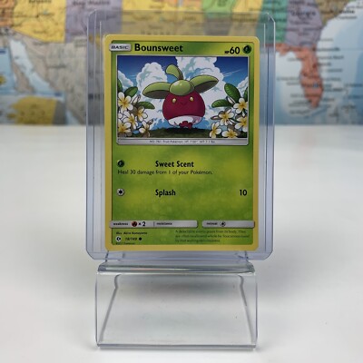 SHIPS SAME DAY Pokemon Card TCG Bounsweet 18/149 Basic Grass Type 2017 ...