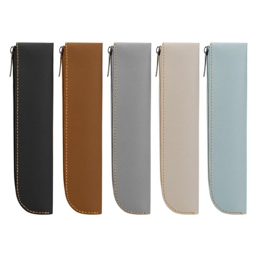 PU Leather PU Pencil Bags Solid Color Pen Bags Office Supplies | eBay