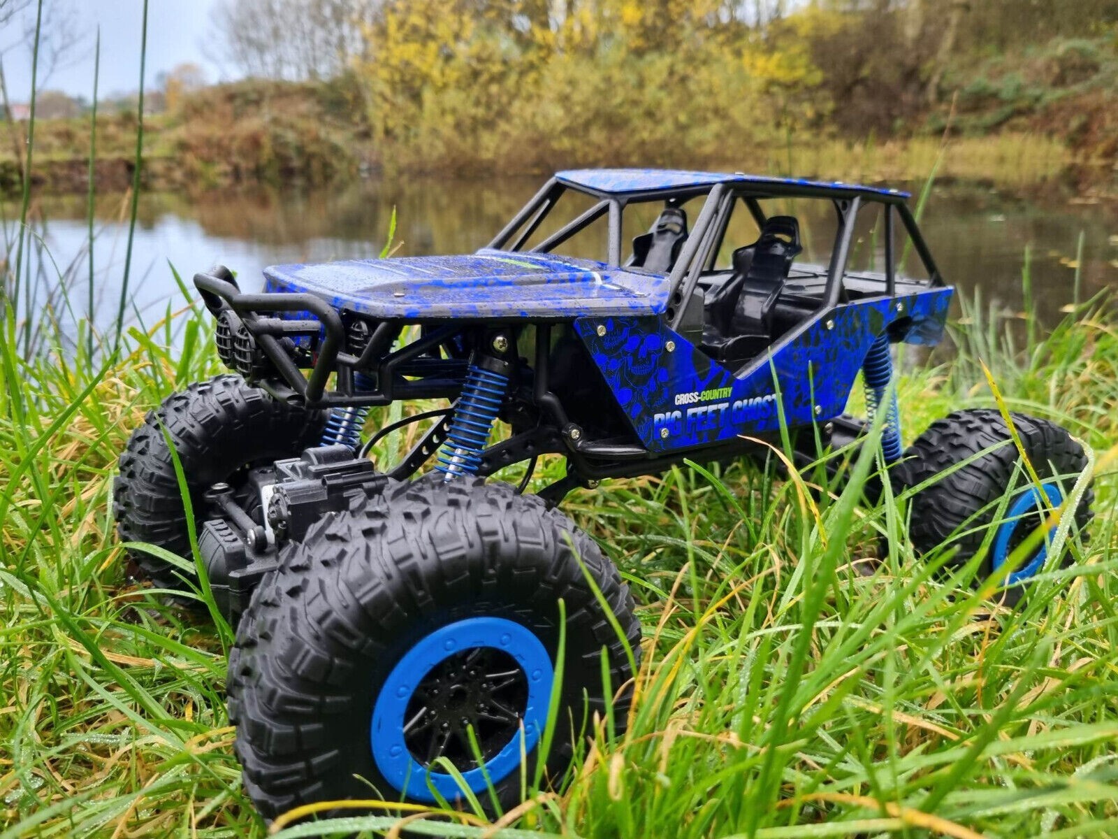 2.4ghz Off Road 1/10 4wd Rock Crawler Radio Remote Control Car BLUE ...