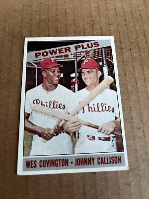 1966 Topps Power Plus #52 Wes Covington / Johnny Callison Vintage ...