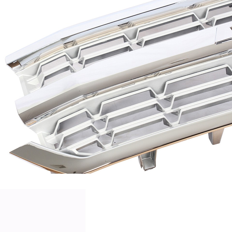 For 2016-2019 17 18 Chevrolet Silverado 1500 Front Upper Grille Chrome ...