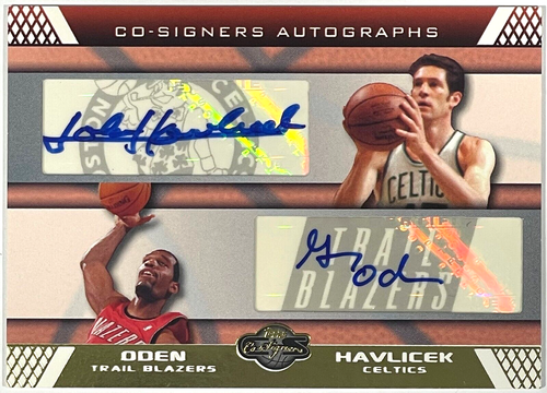 2007-08 Topps Co-Signers Gold Greg Oden/John Havlicek Dual Auto RC #CS ...