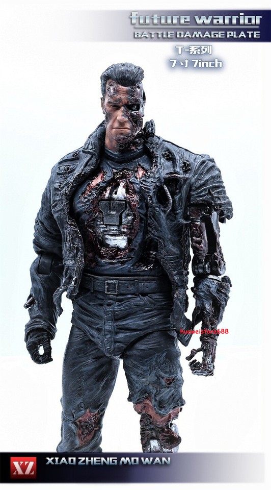 Terminator Arnold T800 Action Figure 1/12 7inch Combat Damage Ver. Toys ...
