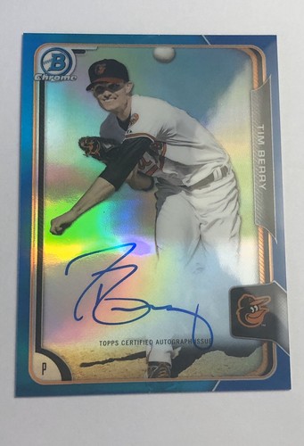 2015 Bowman Chrome TIM BERRY Rookie Blue Refractor RC Auto/150#BCAP-TB ...
