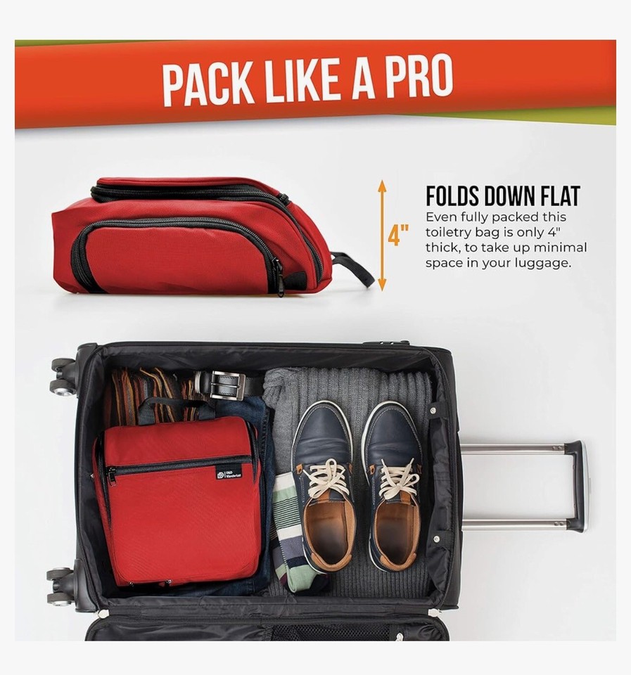 D&D Hanging Travel Toiletry Bag for Men and Women – Large Cosmetics ...