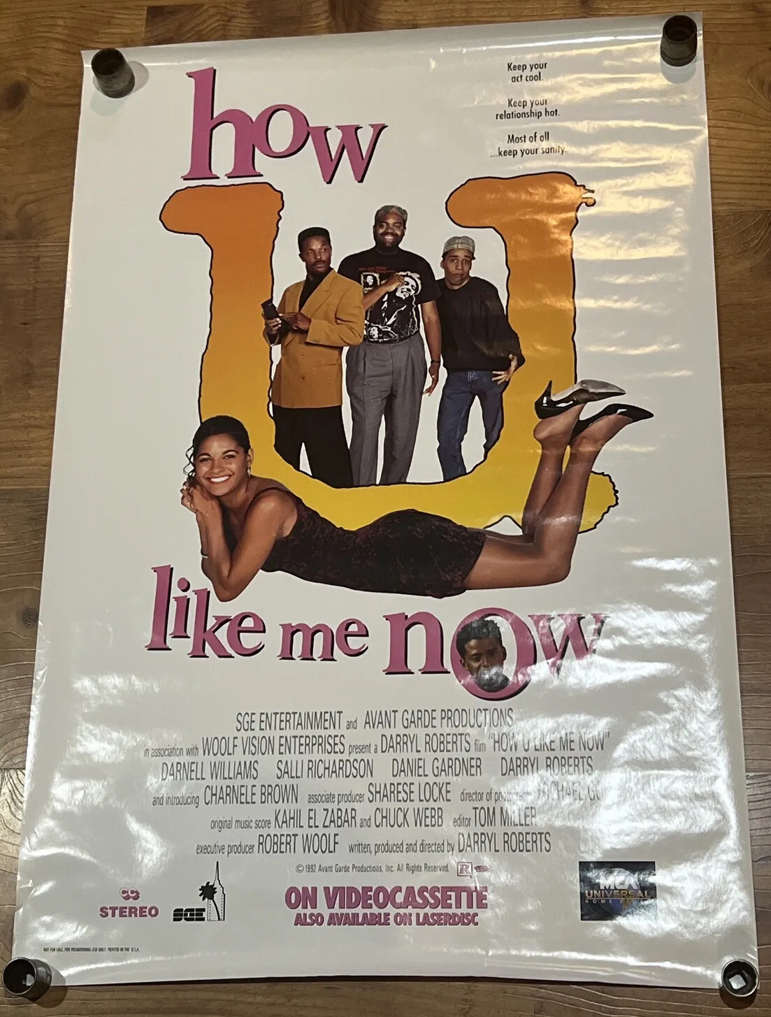 Vintage 1992 Original Movie Poster HOW U LIKE ME NOW - VHS & LASERDISC ...