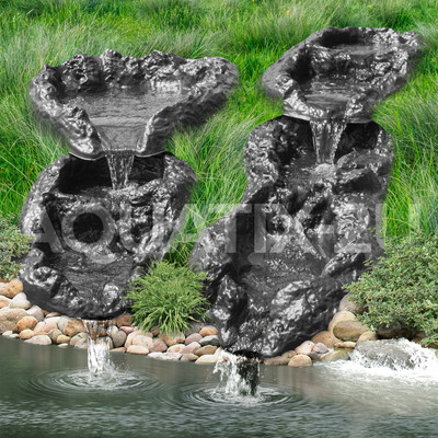 PISCES GARDEN POND WATERFALL WATER COURSE STREAM FEATURE ROCK POOL ...