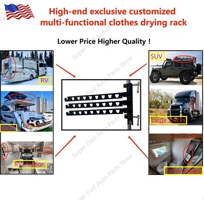 Clothes Drying，Rack Portable Hanger,Clothesline，For RV Trailer 、Truck ...