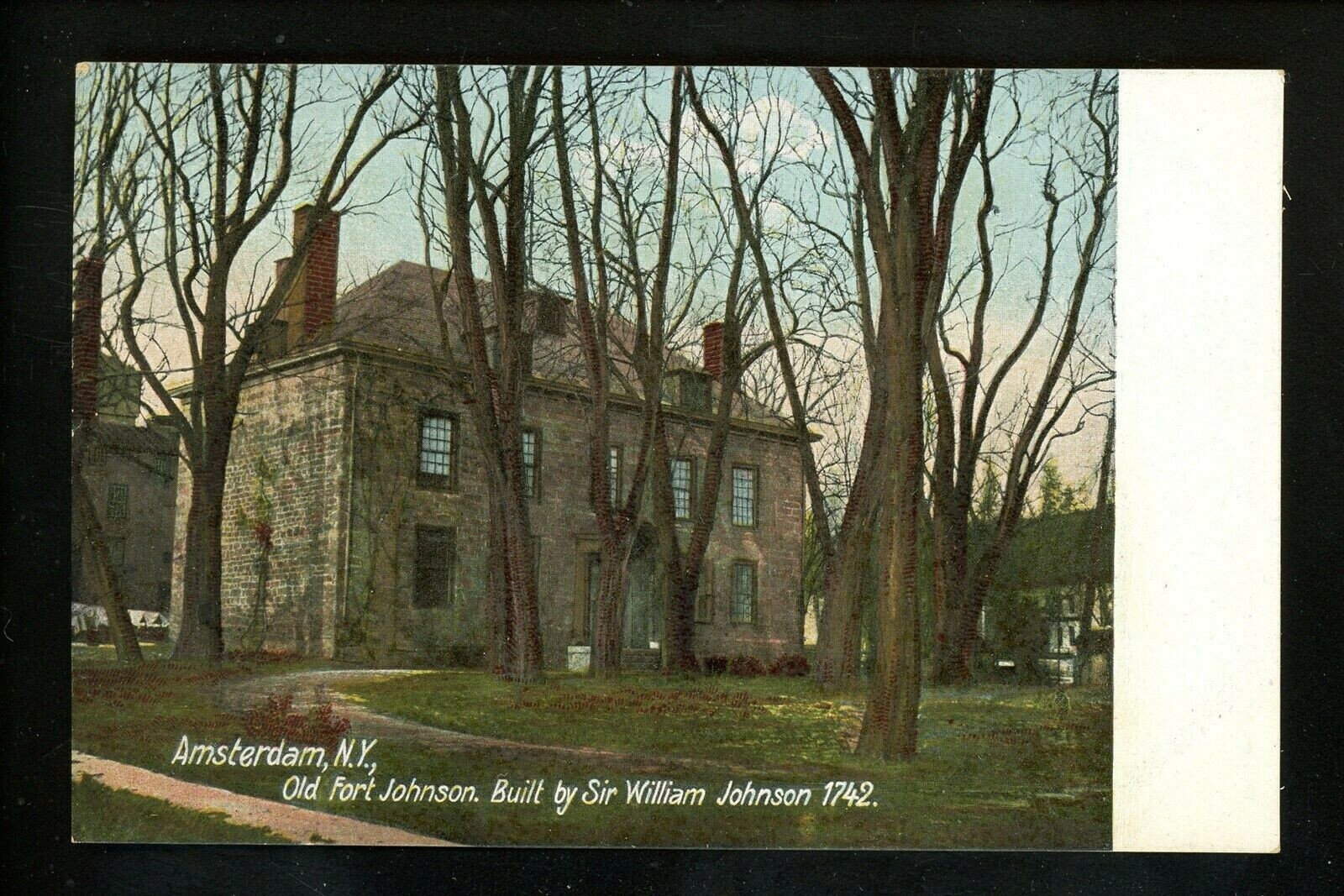 New York NY postcard Amsterdam, Old Fort Johnson Vintage Leighton | eBay