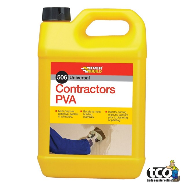 Everbuild 506 Contractors PVA 25l Primer Selaer Admixture Adhesive ...