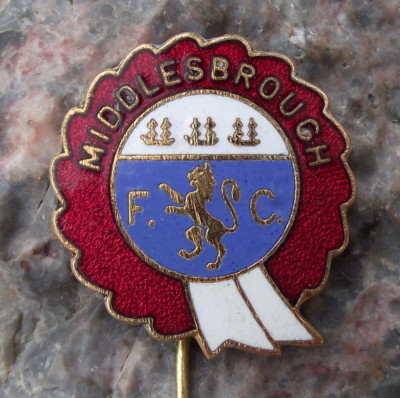 Vintage Middlesbrough FC Football Club England Lion Ships Motif Pin ...