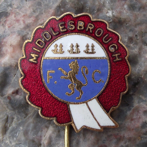 Vintage Middlesbrough FC Football Club England Lion Ships Motif Pin ...