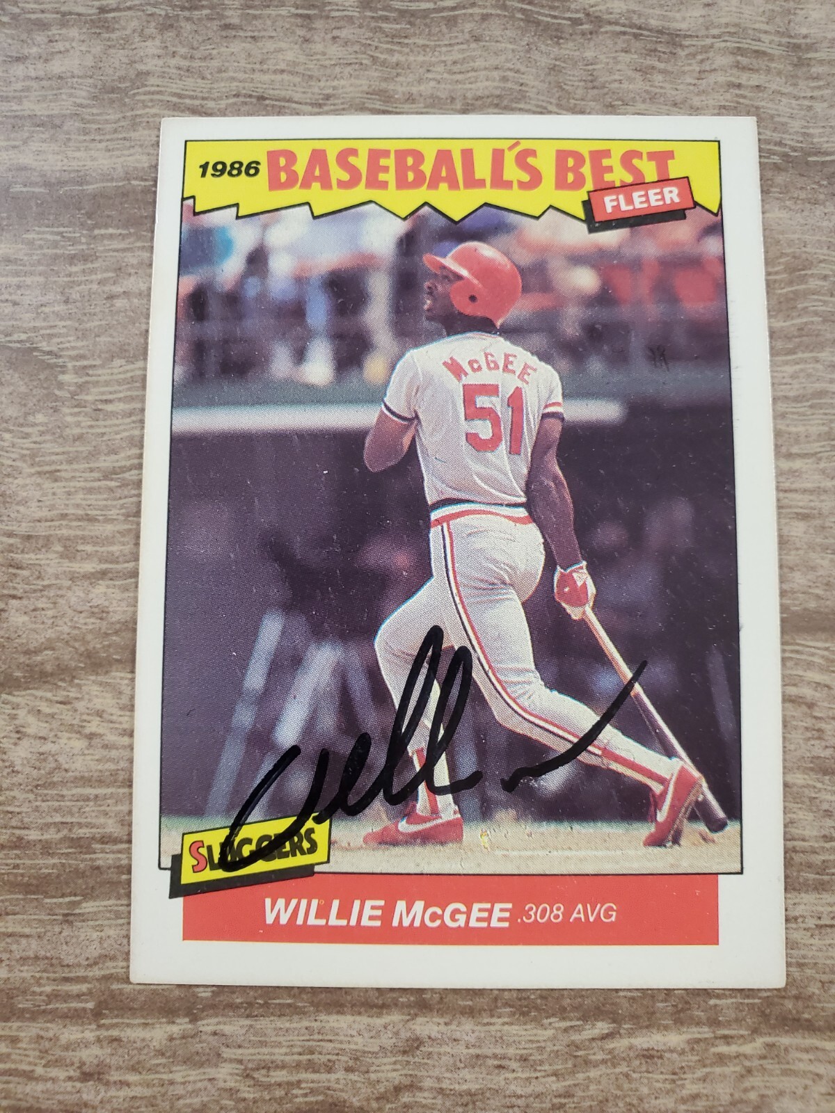 Willie McGee 1986 Fleer Baseball's Best Hand Signed | eBay