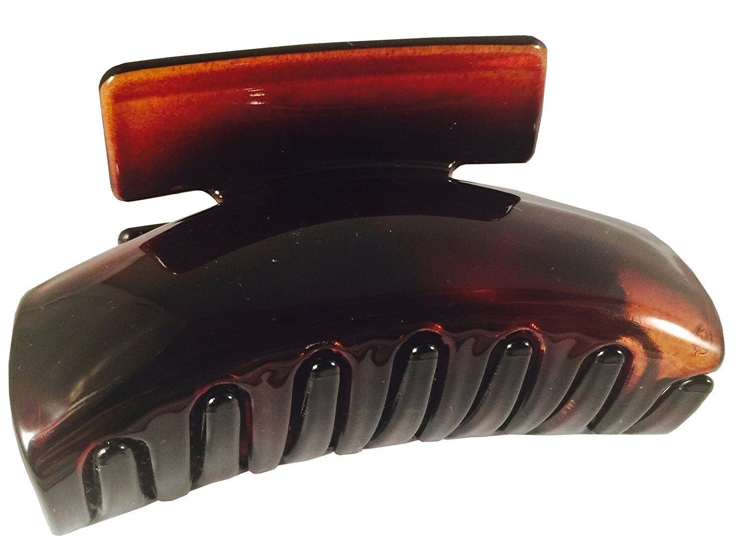 Parcelona French Oblong Shell Medium Celluloid Jaw Hair Claw Clip ...