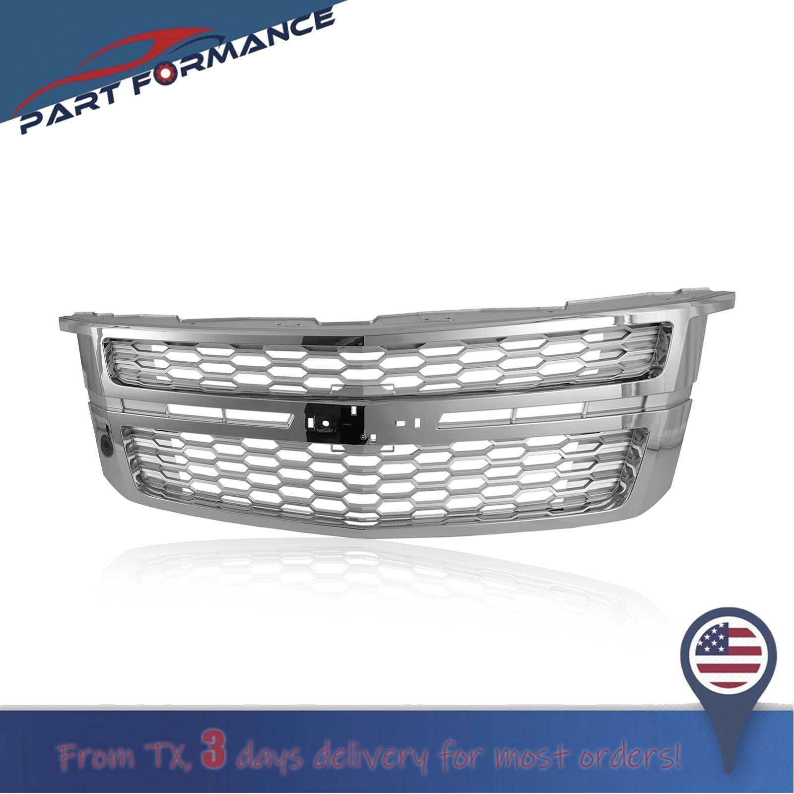 Front Upper Chrome Grille Assembly For 2015-2020 Chevy Tahoe Suburban ...