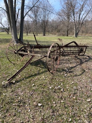 Antique Steel Wheel Hay Rake | eBay