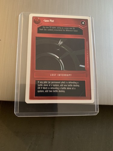 Star Wars CCG WB Premiere Unlimited Lone Pilot SWCCG NP NM Rare | eBay