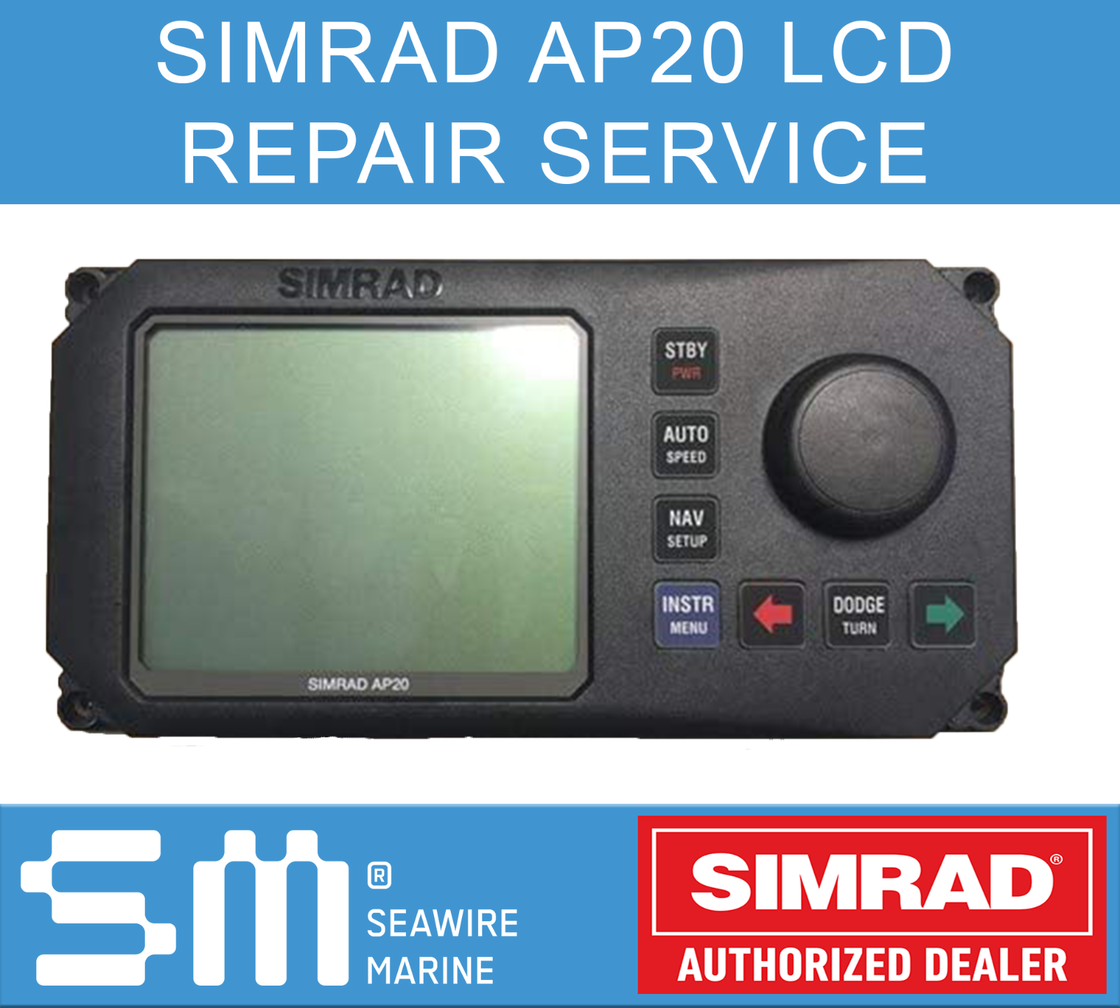 SIMRAD AP20 Autopilot Head LCD Display Screen Repair Service | 1 YEAR ...