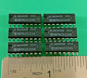 LOT OF 6 TEXAS INSTRUMENTS SN74LS112AN DUAL J-K FLIP-FLOP PDIP16 | eBay