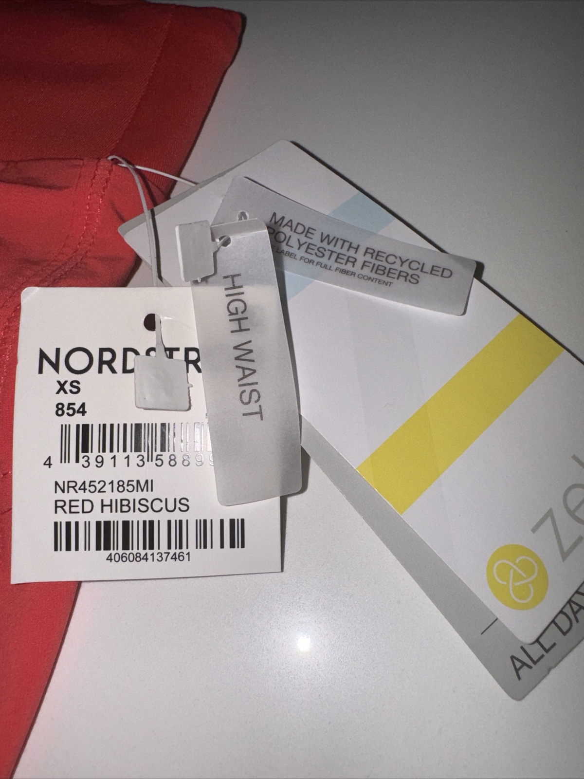 Zella All Day Performance Skort Size XS Red Hibiscus Coral Pockets ...