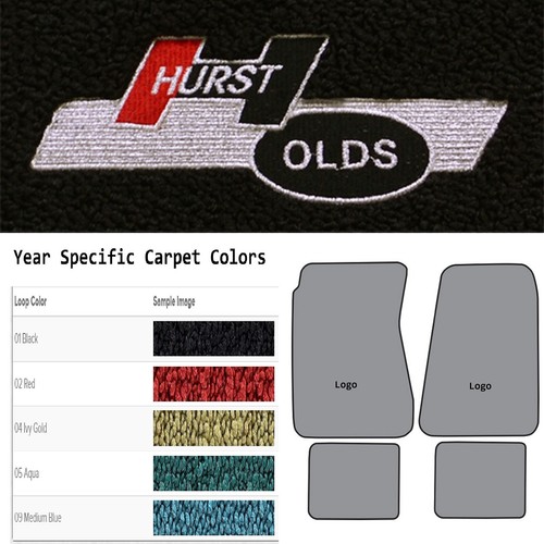 ACC 1968 Oldsmobile 442 Hurst Olds Emblem Logo 4pc Loop Floor Mats | eBay