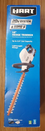 HART 20V Hybrid Hedge Trimmer Kit 18" HGHHT011VNM w/ Battery & Charger ...
