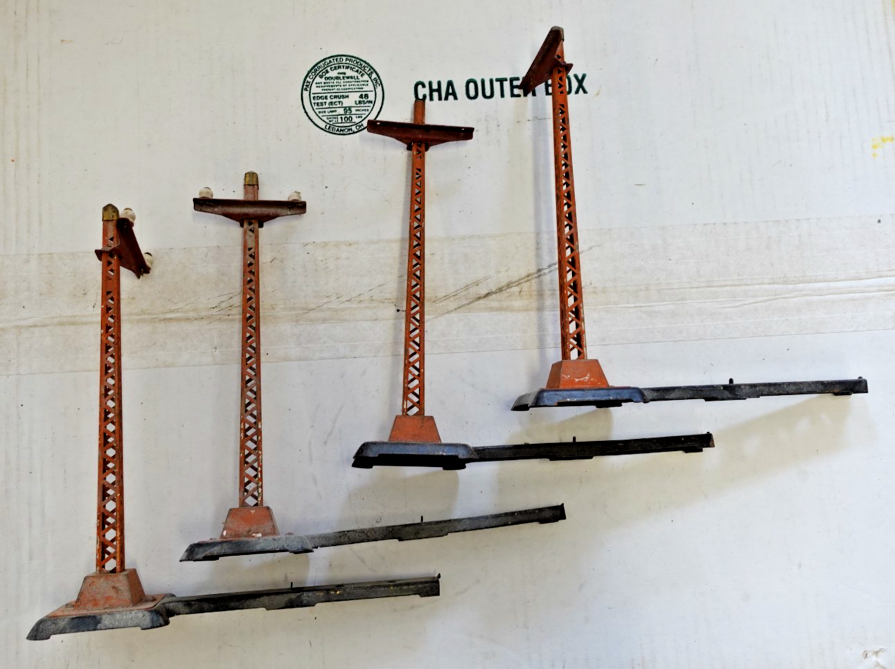 Vintage Lionel O Gauge Lot of 12 Orange Telegraph Poles | eBay