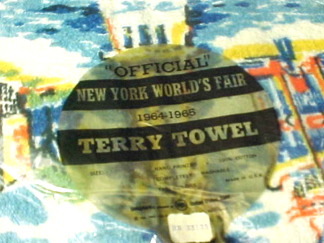 NOS 1964 NY WORLDS FAIR Souvenir HAND PRINTED Terry TOWEL | eBay