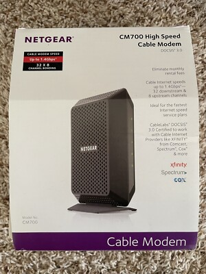 NETGEAR CM700-1AZNAS DOCSIS 3.0 Cable Modem 32x8 for Xfinity by Comcast ...