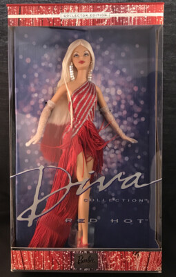 BARBIE RED HOT DIVA COLLECTION~NR FROM EXCELLENT BOX WITH CLEAR WINDOW ...