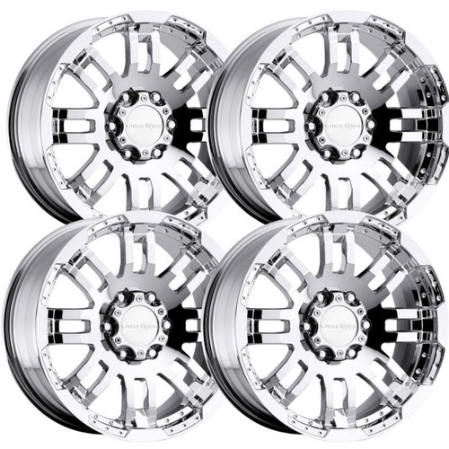 (Set-4) Vision 375 Warrior 20x9 5x5.5 5x139.7 18mm Chrome Wheels Rims ...