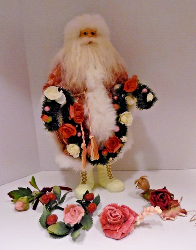 VTG Victorian Santa in Pink Robe Trimmed W/ Fur | eBay