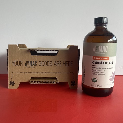 J MAC BOTANICALS,Organic Castor Oil Cold Pressed Glass Bottle,16 ...