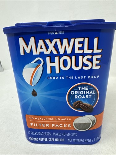 Maxwell House Original Roast Ground Coffee 10 Filter Packs Discontinued ...