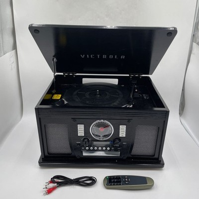 Victrola Navigator 8-in-1 Bluetooth Record Player Black VTA-600B-BLK ...