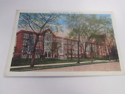 VINTAGE - JACKSON HIGH SCHOOL - JACKSON MICHIGAN - POSTCARD | eBay