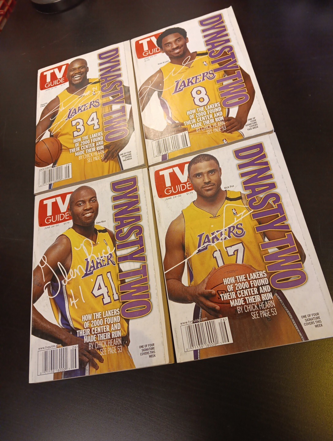 TV Guide Magazine LA Lakers Championship Dynasty Two Kobe Bryant Shaq ...
