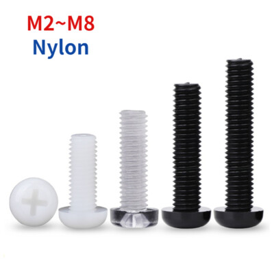 Nylon Round Head Screw/Plastic Pan Head Insulated Phillips Screw M2-M8 ...