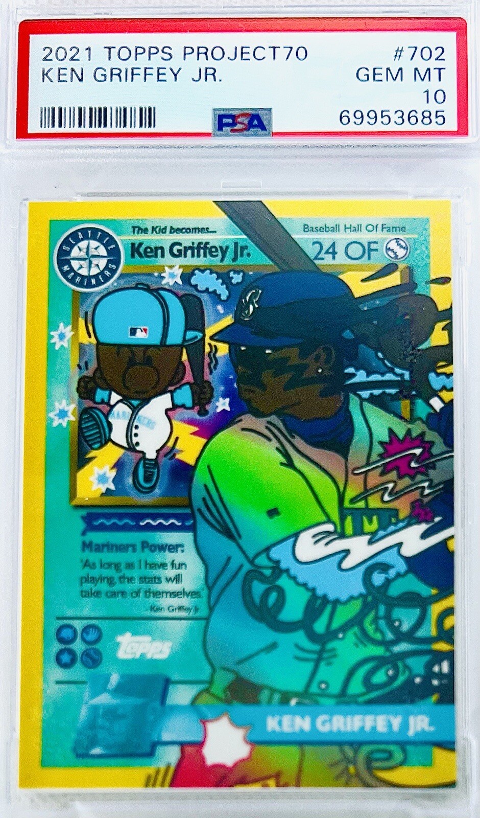 2021 Topps Project 70 Ken Griffey Jr. by Ermsy #702 PSA 10 💎 Limited PR ...