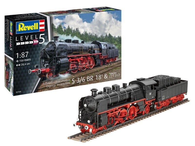 Revell 02168 Train Rapid Locomotive à Vapeur S 3/6 Br 18 Model Kit ...