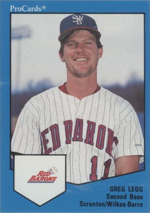 1989 ProCards Minor League Team Sets - Greg Legg #708 (RC) for sale ...