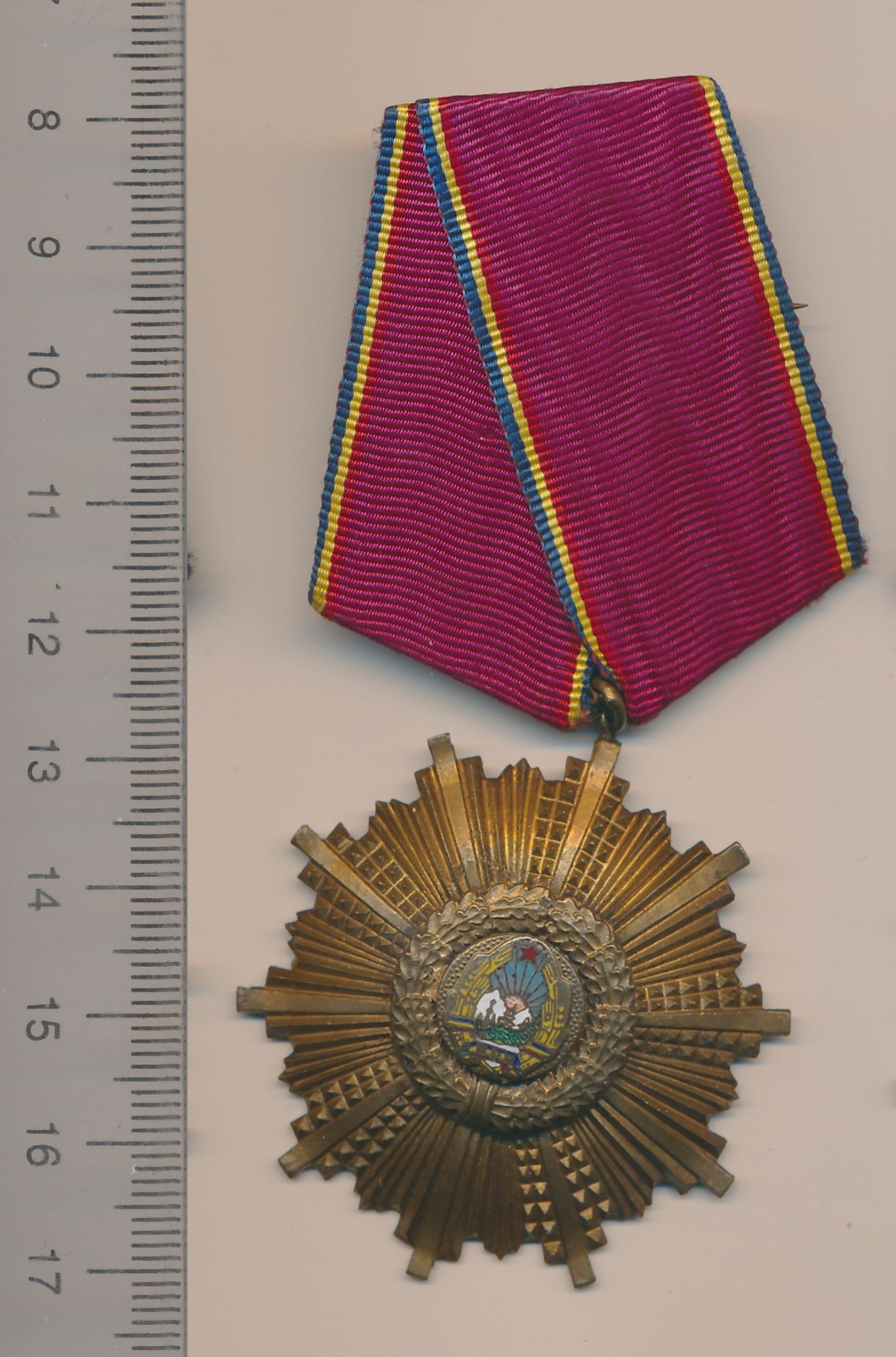 Romania medal CEAUSESCU Communist Order ROMANIAN Socialist 23 August ...