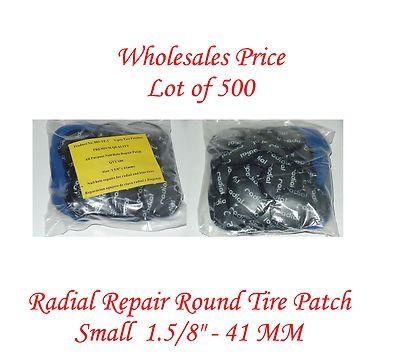 500 Pieces Radial Repair Round Tire Patch Small 1.5/8" - 41 MM Superior ...
