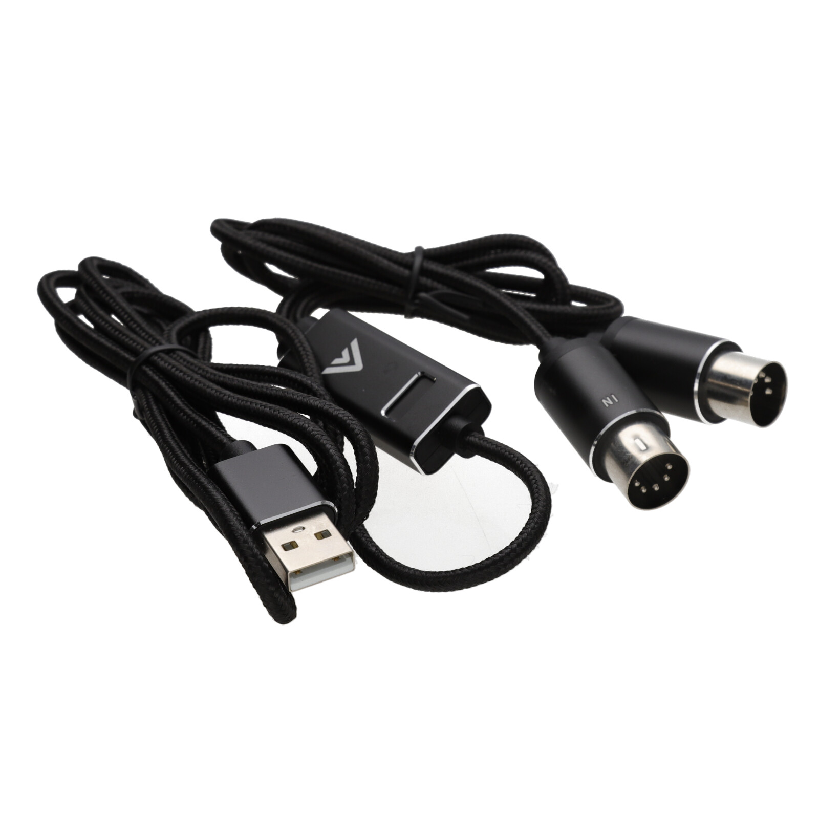 USB 2.0 A to MIDI 5 Pin Interface Adapter Cable MIDI In & Out Lead ...