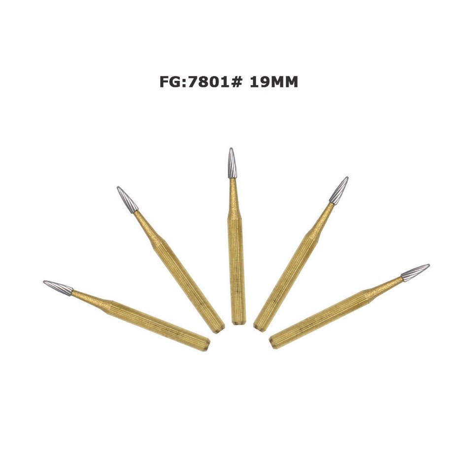 10 Pcs Dental Carbide Trimming & Finishing Burs FG7404/7406/7408/7901 ...