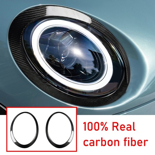 Real Carbon Fiber Headlight Surround Trim Ring For Mini Cooper S F55 ...