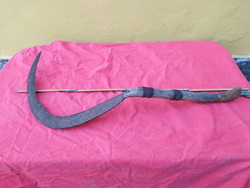 antico FALCETTO MIETERE IL GRANO ERBA falce ferro battuto forgiato ...