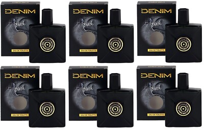 6 PZ x DENIM BLACK EAU DE TOILETTE UOMO EDT PROFUMO 100 ML | eBay