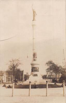 J79/ Michigan City Indiana RPPC Postcard c1910 Soldiers Monument 494 | eBay