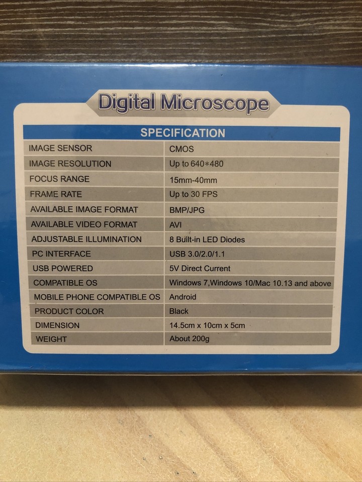 8LED 1000X 10MP USB Digital Microscope Endoscope Magnifier Camera +Lift ...